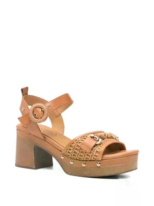 CARMELA Stud Embellished Woven Sandals