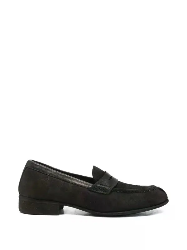 Guidi Suede Leather Loafers - Black
