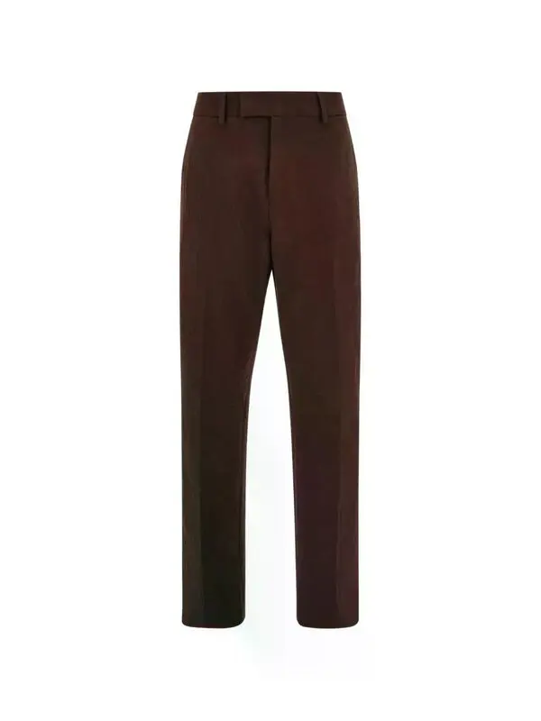 FERRAGAMO Cotton Cashmere Chinos - Brown