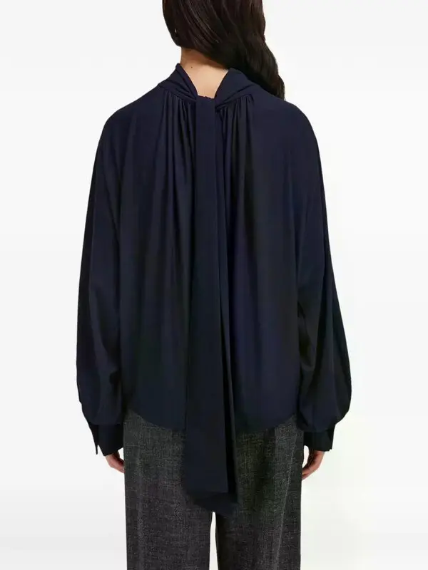 FERRAGAMO Gathered Top With Shoulder Slit Detail