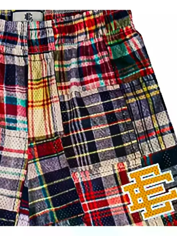 ERIC EMANUEL Plaid Mesh Shorts