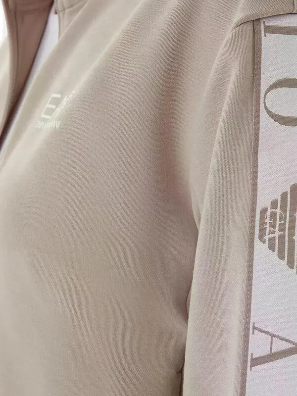 EA7 Logo Print Zip Sweatshirt