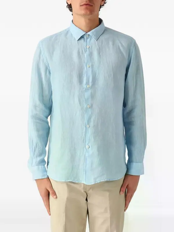 Altea Linen Long-sleeve Shirt - Blue