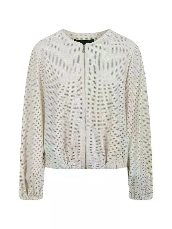 Fabiana Filippi Perforated Suede Jacket - Neutrals