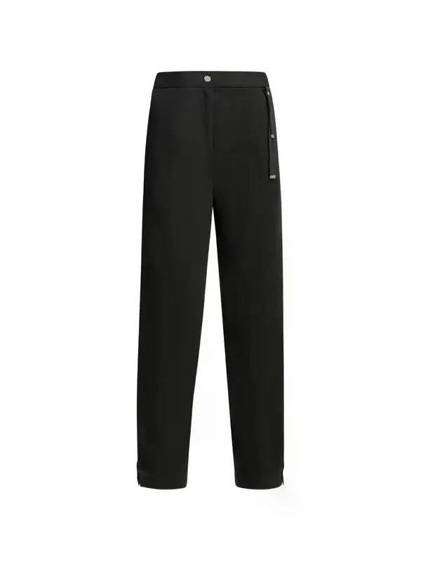 Herno Logo Plaque Straight-leg Trousers - Black