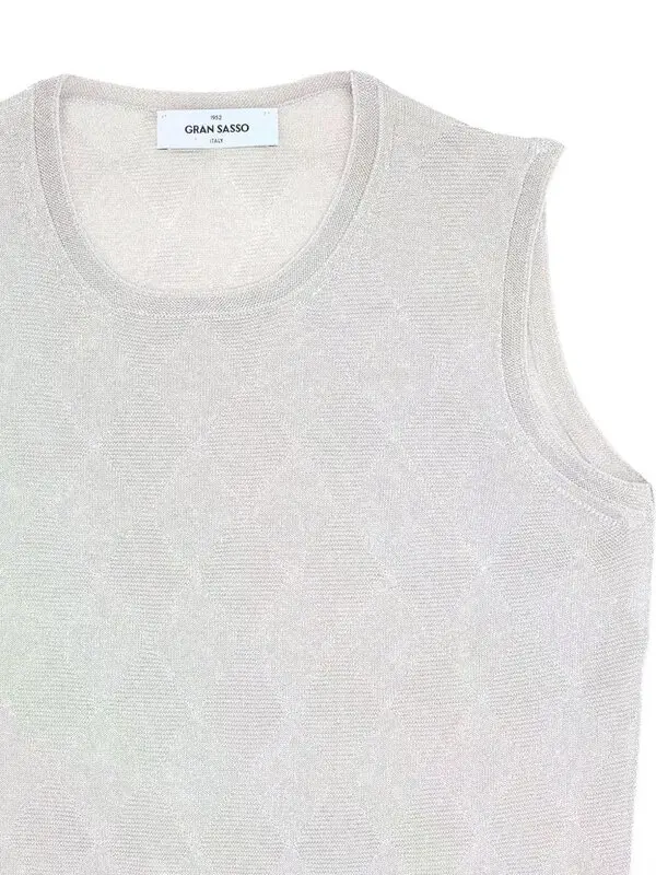 GRAN SASSO Patterned Jacquard Tank Top