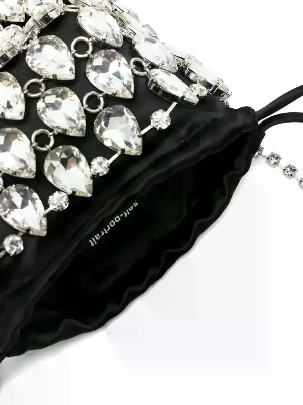SELF-PORTRAIT Crystal-chainmail Clutch Bag