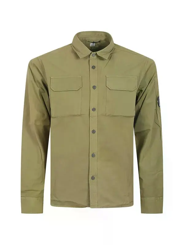 C.P. COMPANY Lens-detail Flap-pocket Shirt - Green