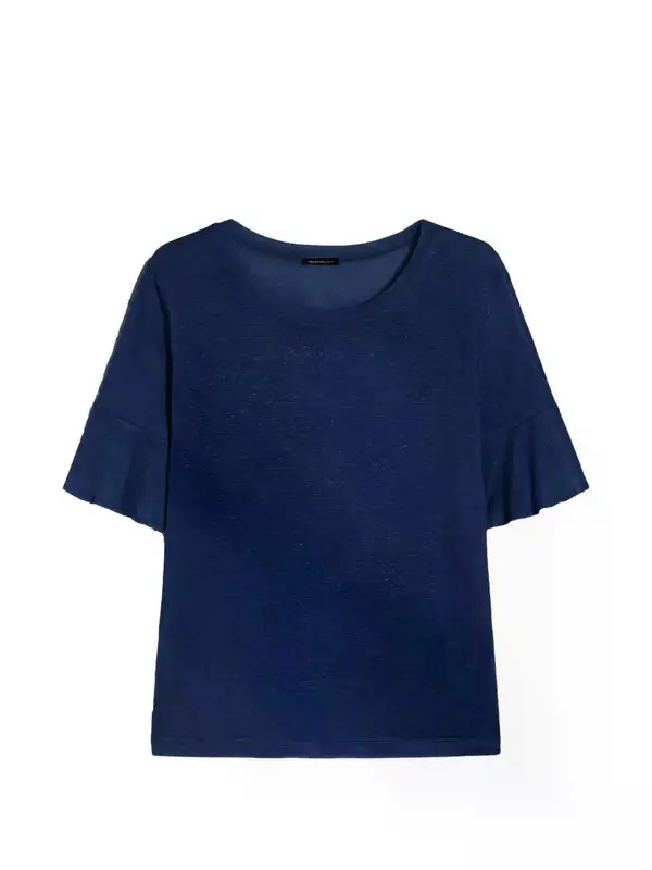 PENNYBLACK Ruffle Sleeve T-shirt - Blue