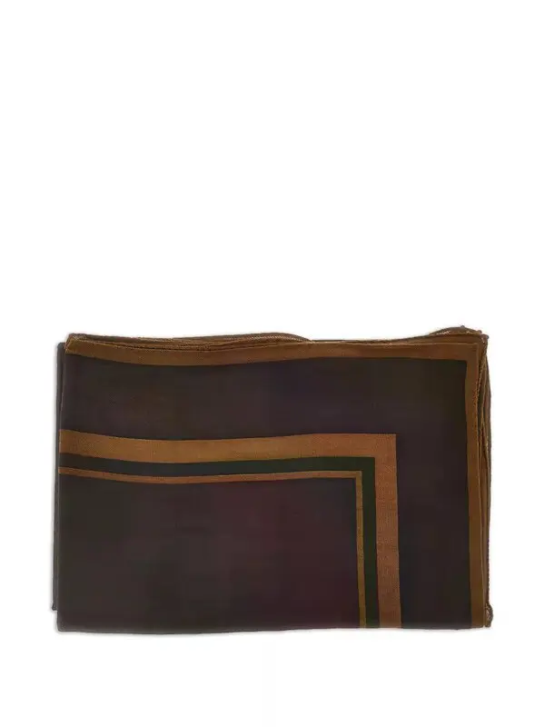 Saint Laurent Cassandre Wool Scarf - Brown