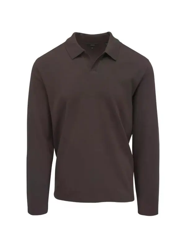 Vince Collared Open-placket Sweater