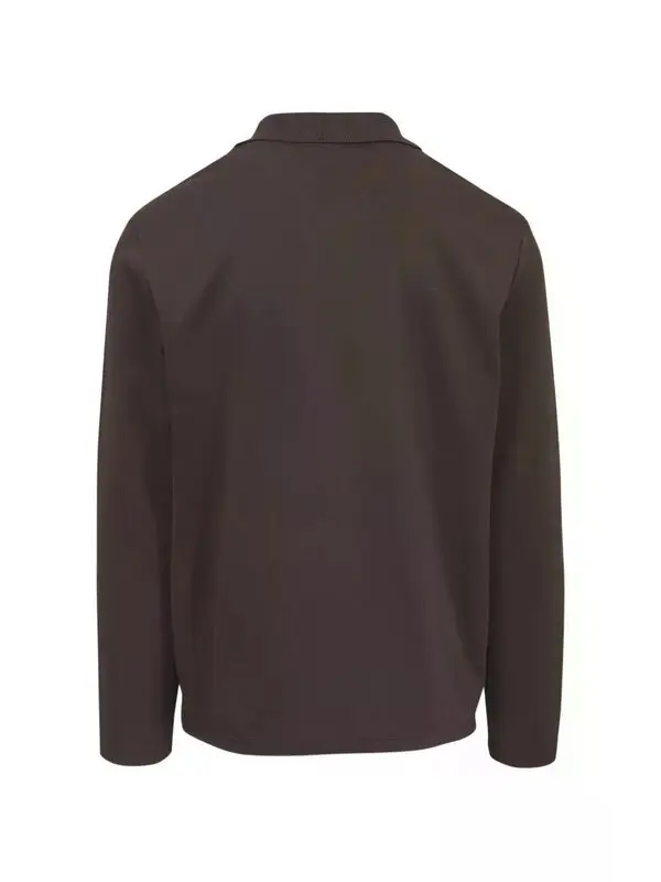 Vince Collared Open-placket Sweater