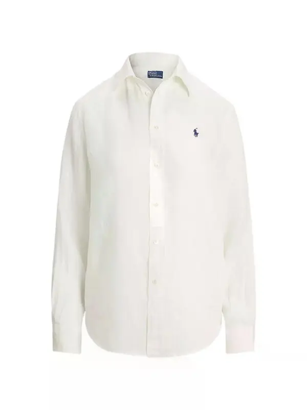 Polo Ralph Lauren Embroidered Linen Shirt - White