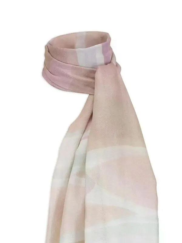 Kinross Cashmere Striped Frayed Scarf