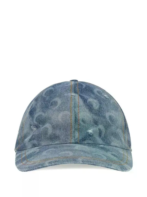 MARINE SERRE Moon Denim Baseball Hat - Blue