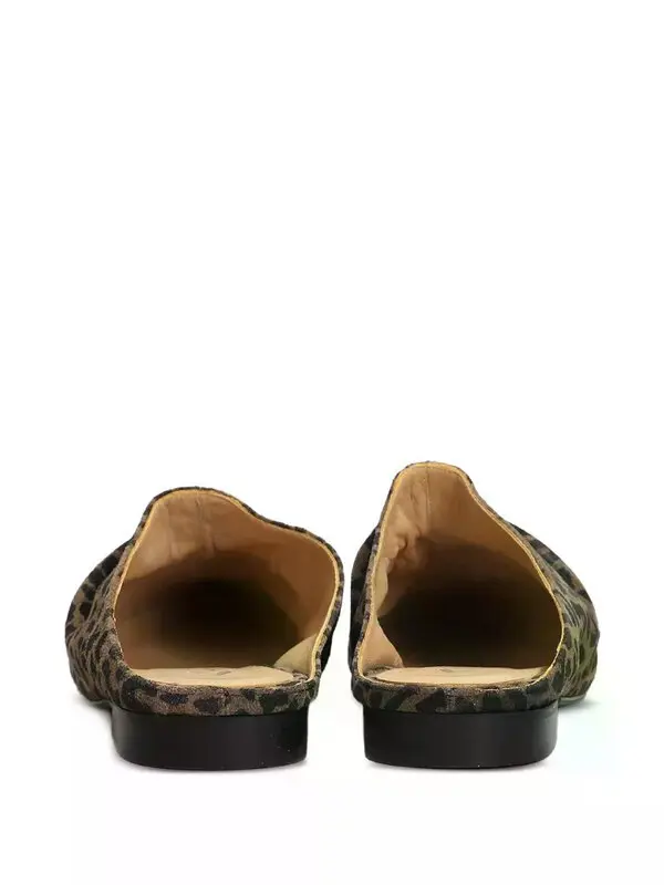 ALCHIMIA Leopard-print Gathered Mules
