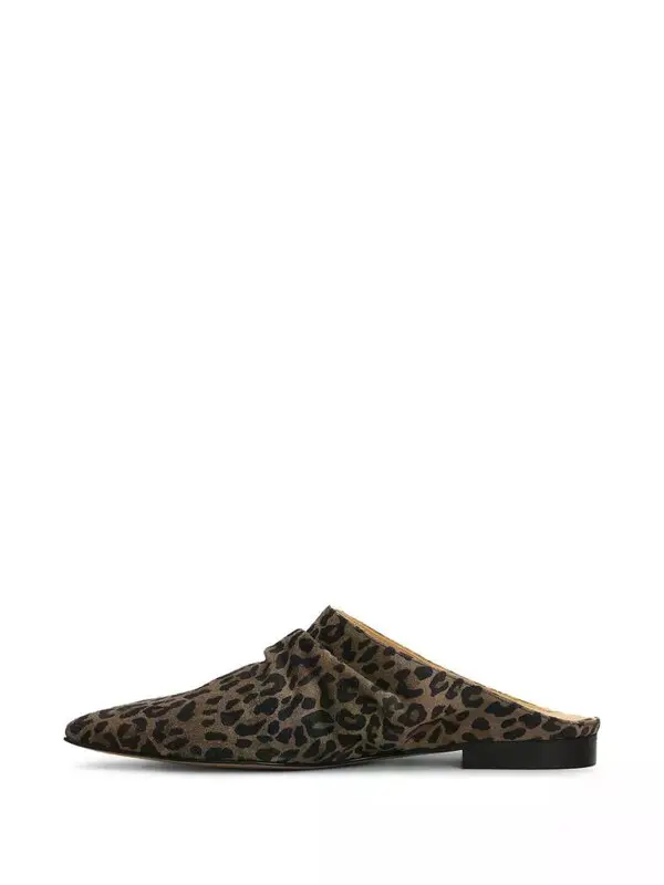 ALCHIMIA Leopard-print Gathered Mules