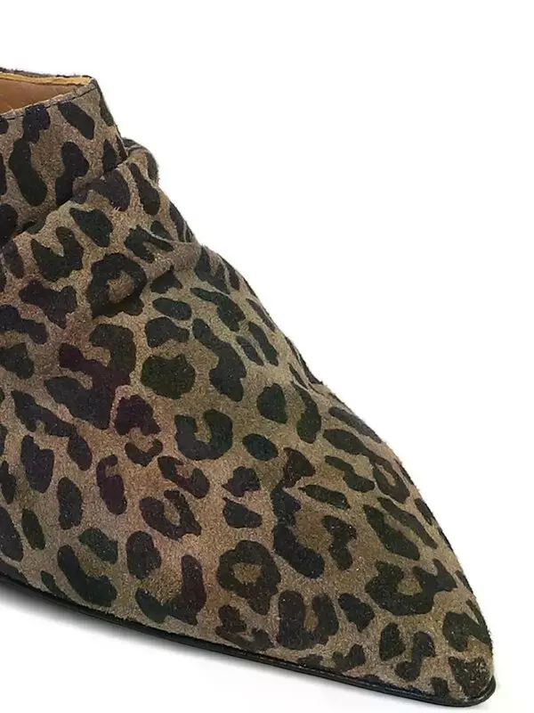 ALCHIMIA Leopard-print Gathered Mules