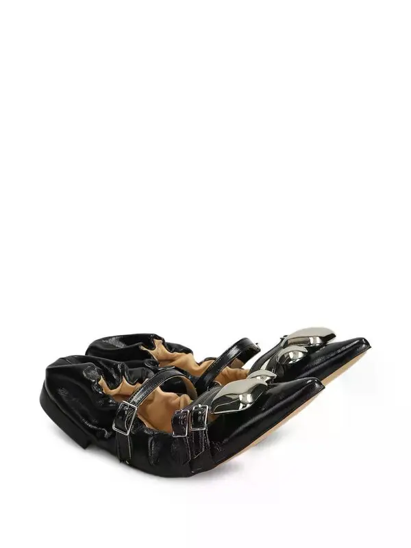 ALCHIMIA Buckle-detail Pointed-toe Ballet Flats