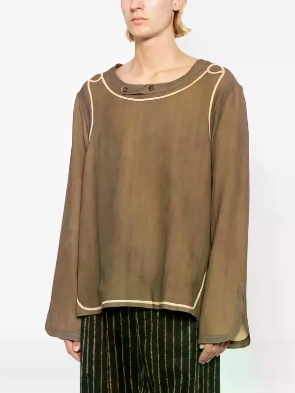 COMMUNS Piped Trim Layered Sweater