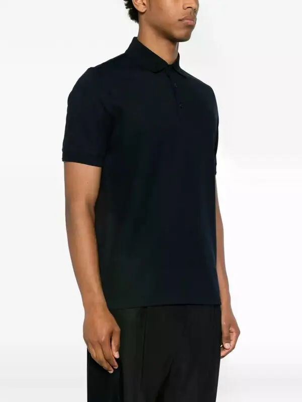 Canali Short-sleeve Polo Shirt - Blue