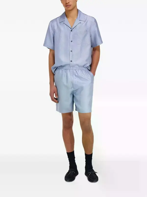 FERRAGAMO Gancini Jacquard Silk Shorts