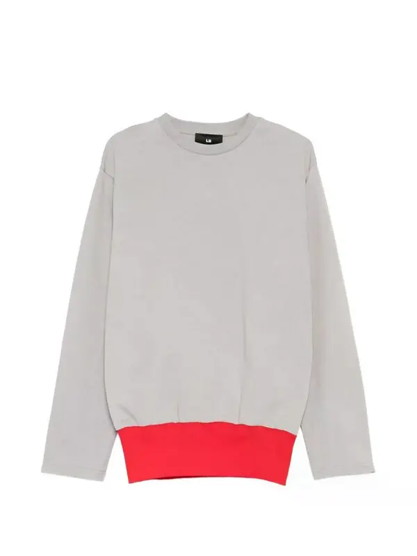 LII Contrast-hem Long-sleeve T-shirt