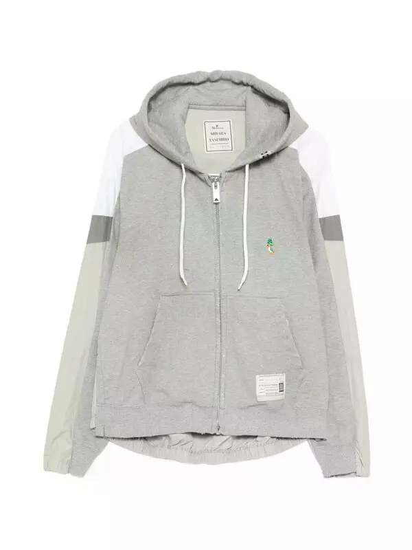 Mihara Yasuhiro Colour-block Panelled Hoodie - Grey