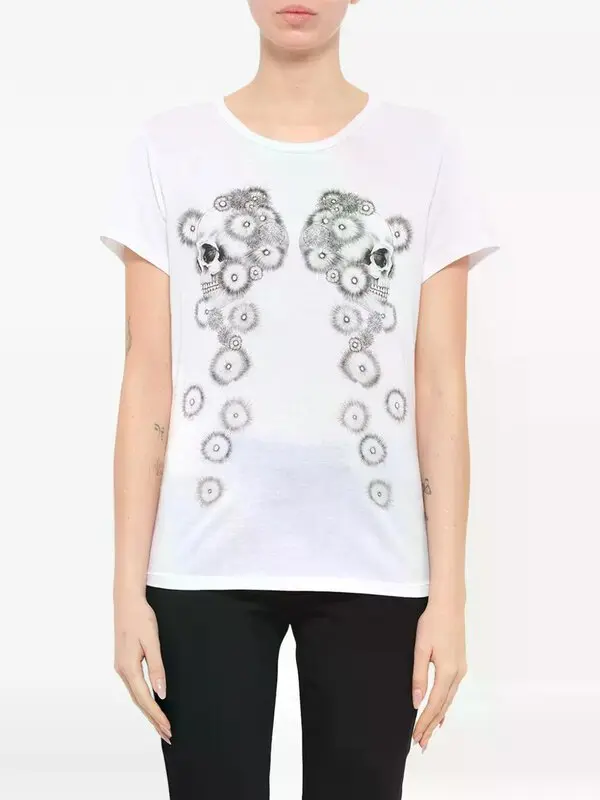 Alexander McQueen Double Skull Print T-shirt