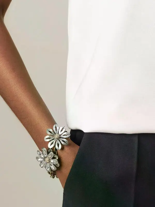 LANVIN Crystal Flower Bracelet