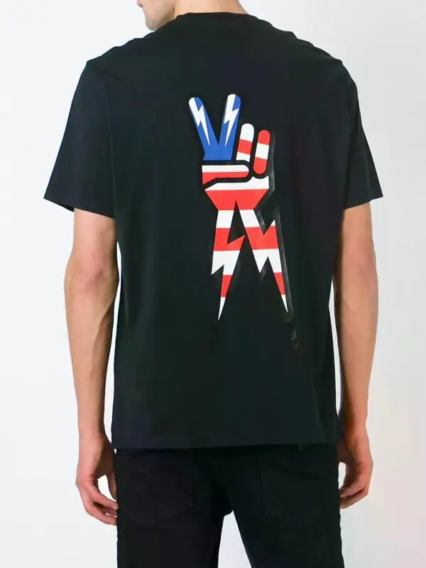 Neil Barrett Peace Sign Print T-shirt