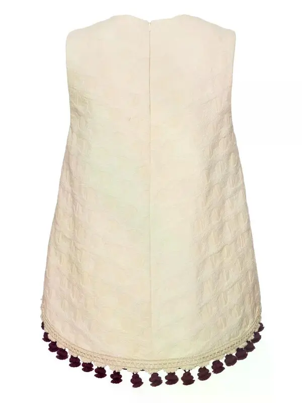 La DoubleJ La Scala Jacquard Cotton Sleeveless Blouse