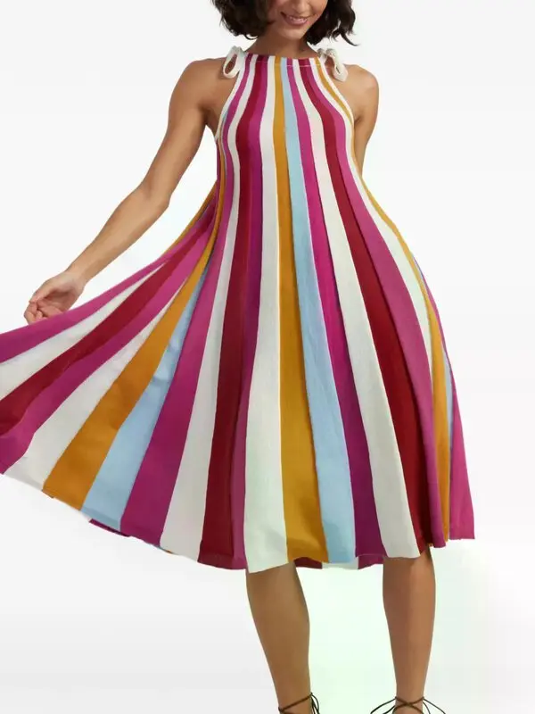 Chinti & Parker Striped Straps Midi Dress
