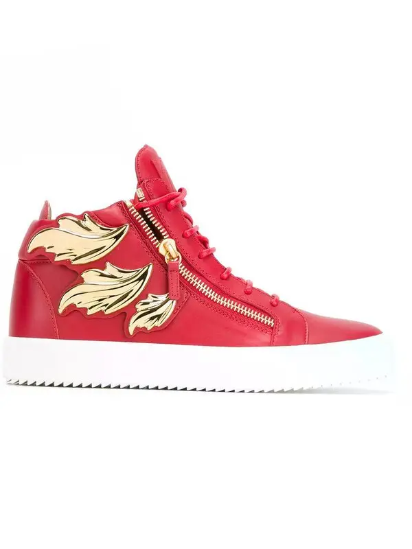 GIUSEPPE ZANOTTI Cruel Mid-top Sneakers - Red