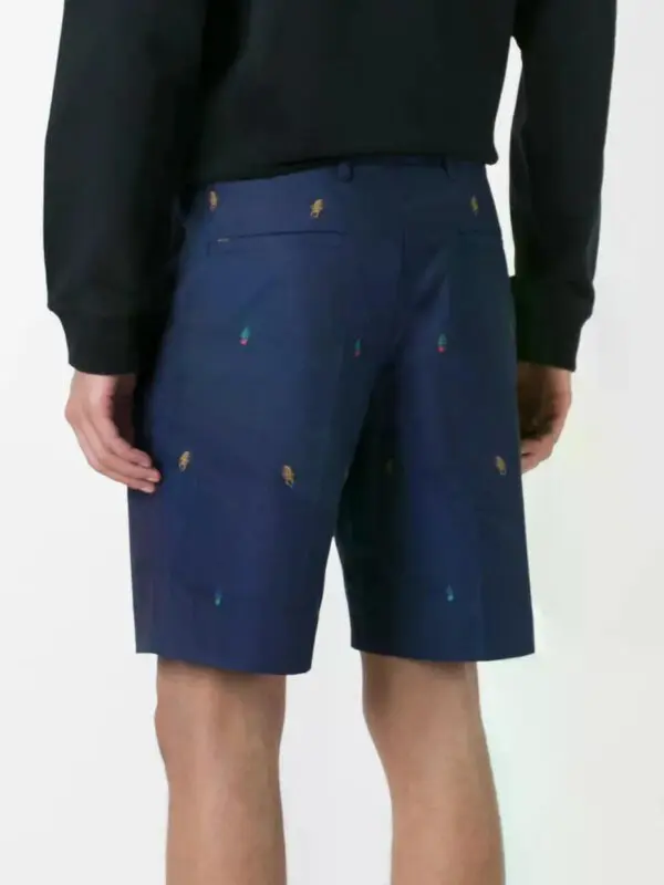 Kenzo Badge Embroidered Chino Shorts