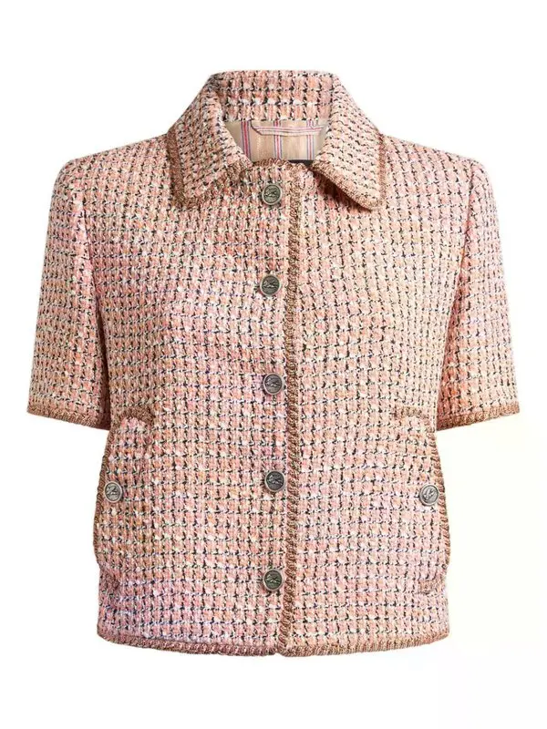 Etro Check Tweed Jacquard Jacket