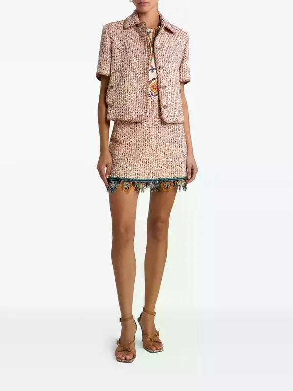 Etro Check Tweed Jacquard Jacket