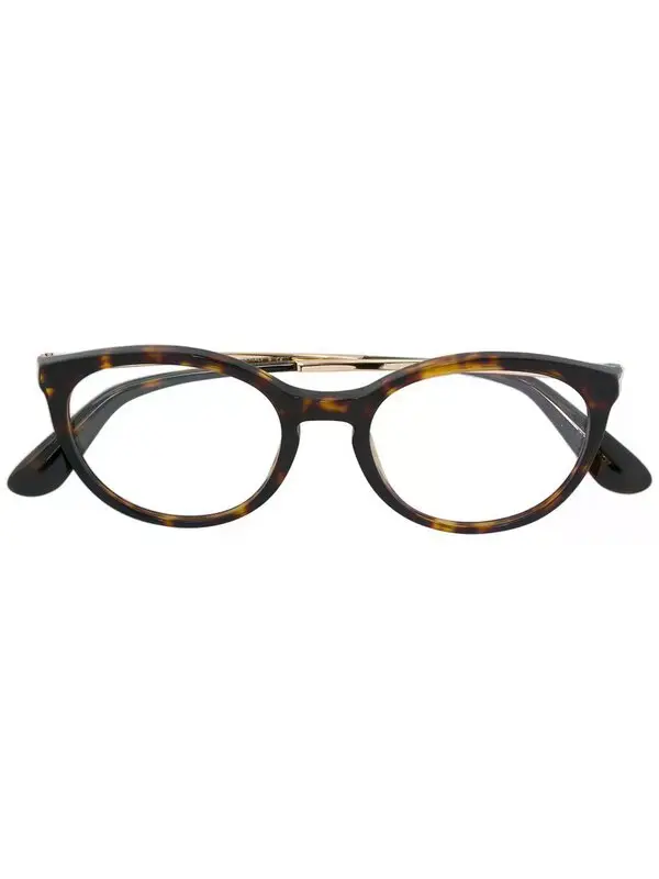 Dolce & Gabbana Round Frame Glasses - Brown