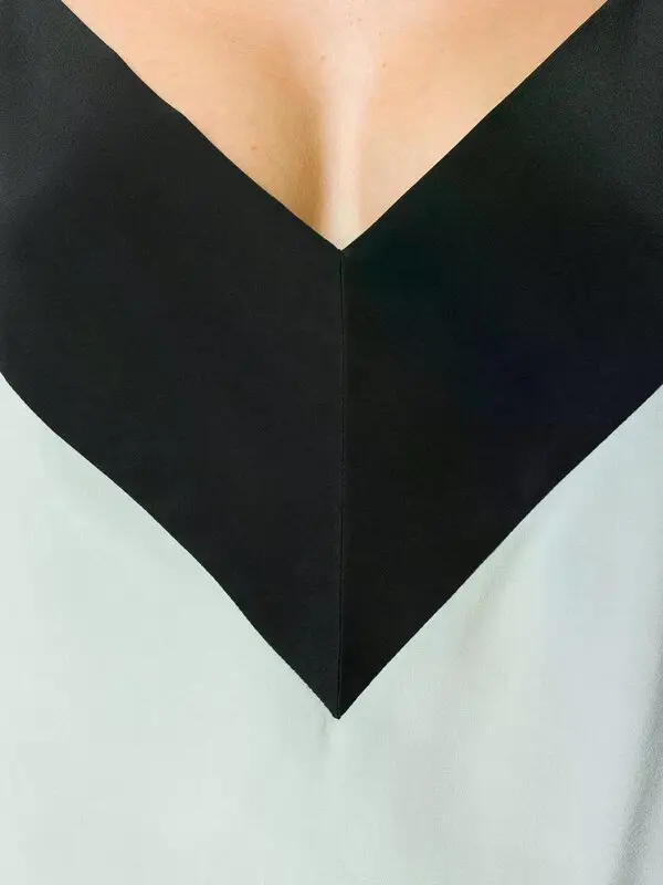 LANVIN Spaghetti Strap V-neck Silk Top