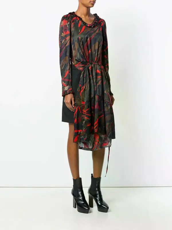 Balenciaga Hybrid V-neck Dress
