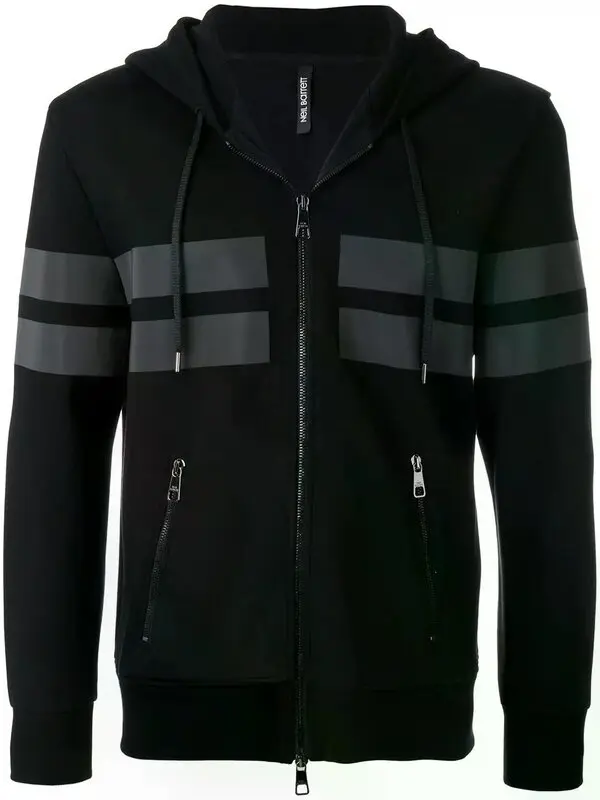 Neil Barrett Panelled Hoodie - Black