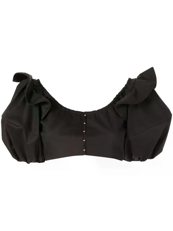 ELLERY Hilaria Puff-sleeve Top - Black