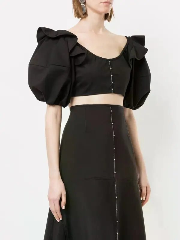 ELLERY Hilaria Puff-sleeve Top