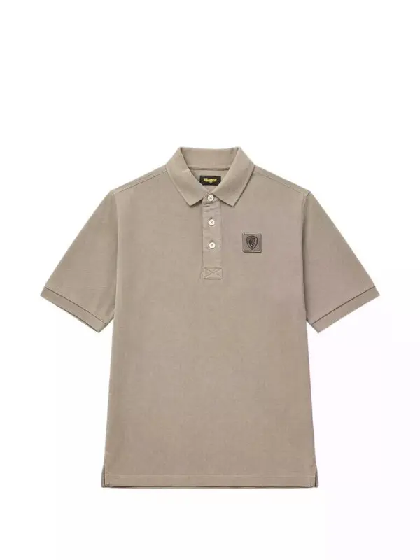 BLAUER. Logo-patch Polo Shirt