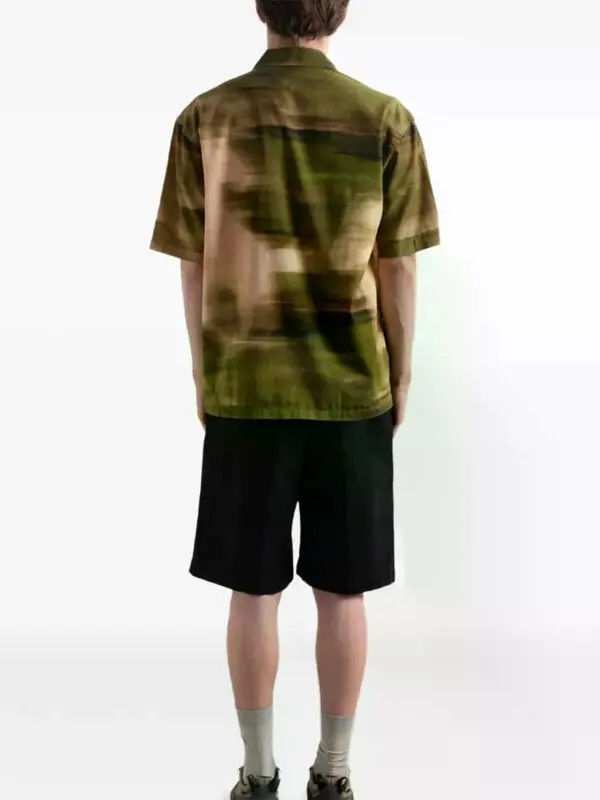 DEAN EDMONDS Abstract-print Short-sleeve Shirt