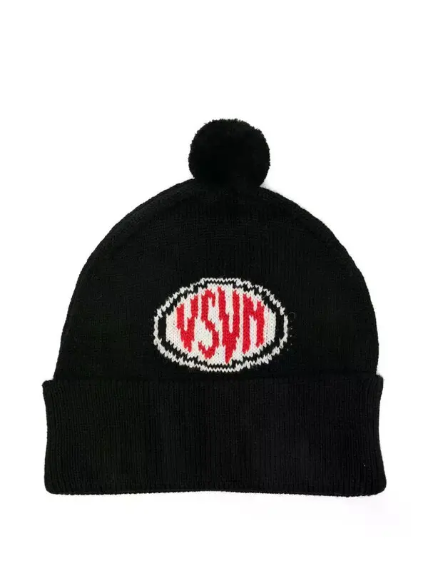 Visvim Logo-intarsia Pompom Beanie Hat