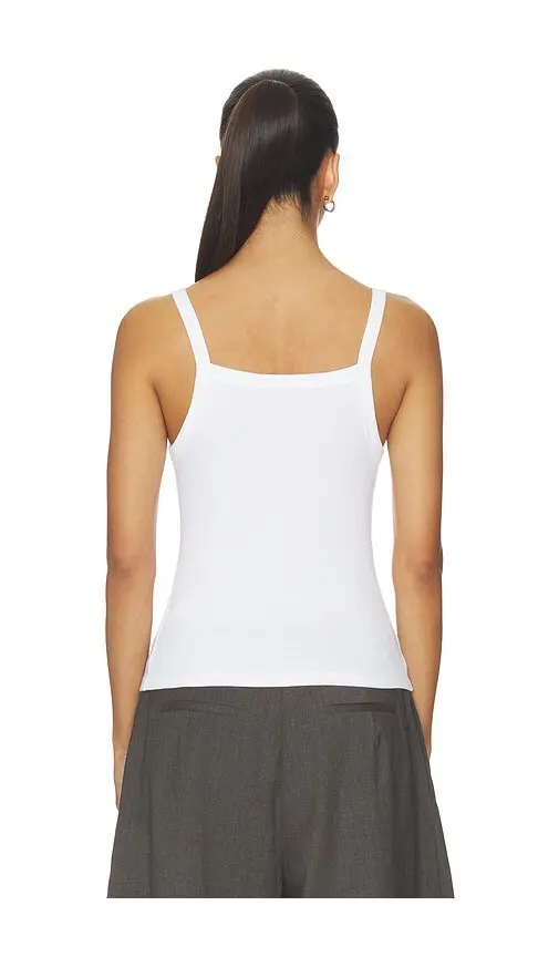 LESET Square Neck Tank - White