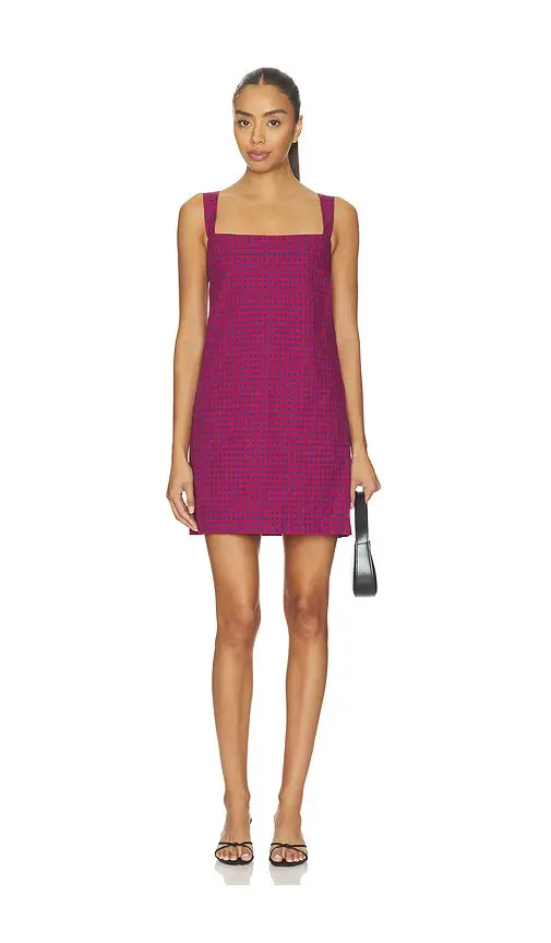Simkhai Sloan Mini Dress With Gingham Checks