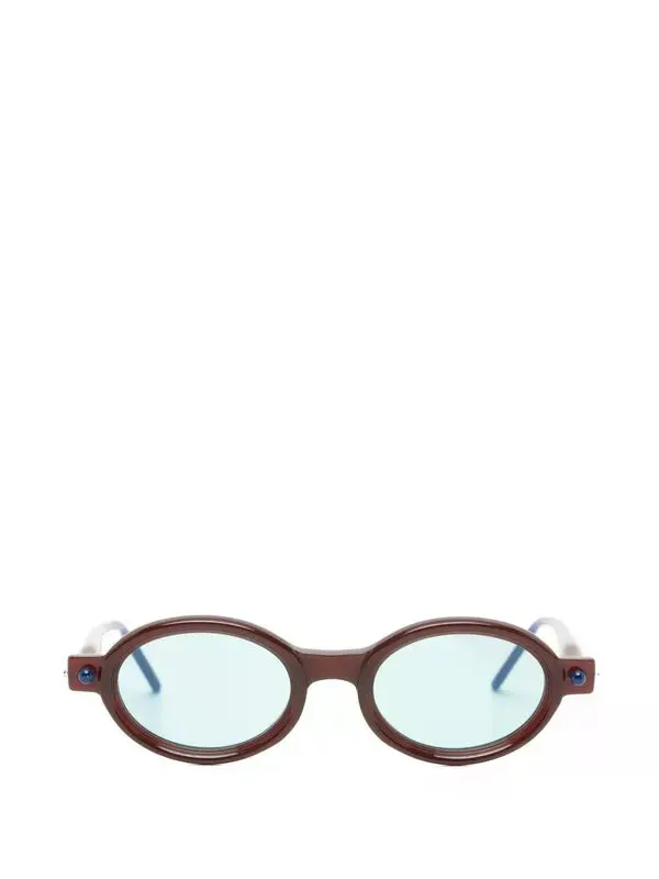 KUBORAUM Burgundy Round-frame Sunglasses - Red