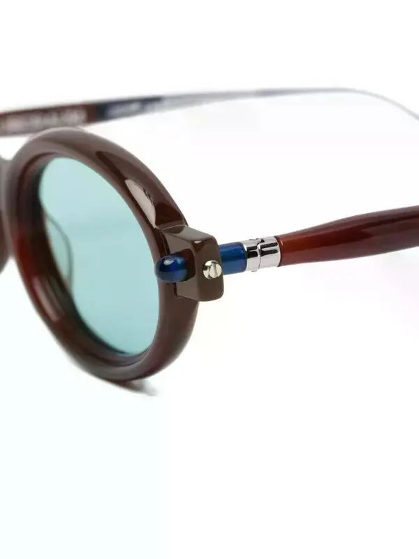 KUBORAUM Burgundy Round-frame Sunglasses